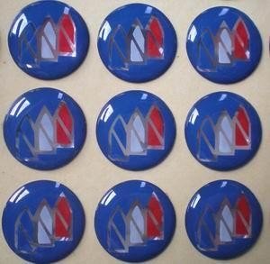 Buick Car Labeling Resin Epoxy Dome Stickers Blue 3D Shape