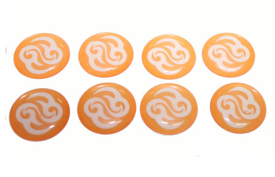 Transparent PVC Epoxy Dome Stickers , 3D waterproof logo decorative sticker