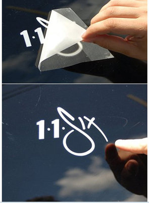 logo die cut bubble free car body decoration sticker decal