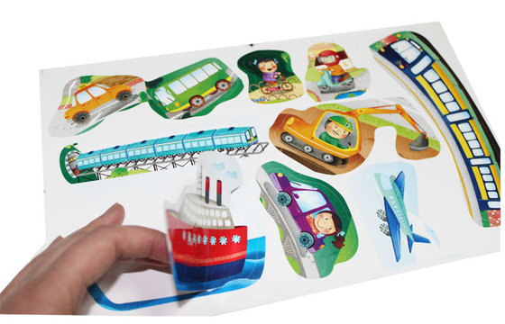 cartoon Customized Matte Self Adhesive cartoon sticker for school children