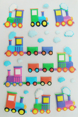 Japan Style 3D Foam Stickers Colored Soft PVC 80mm x 120mm