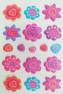 Removable 3D Foam Stickers beautiful With Silk Screen Printing