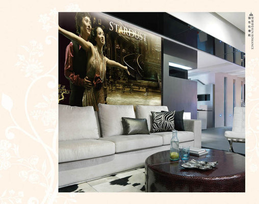 Custom romantic house lenticular / pvc 3d / wall stickers / wall decoration painting