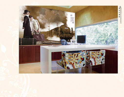 Custom romantic house lenticular / pvc 3d / wall stickers / wall decoration painting