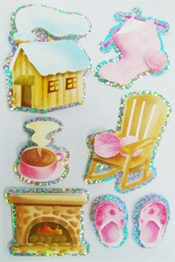 scrapbooks 2mm thin Custom Holographic Stickers / Die cut season stickers