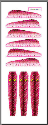 Holographic Reflective Head Back Printed Adhesive Labels in Fishing Lure
