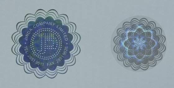 Colorless Fluorescent Hologram Food Sticker Labels Hot Stamping Number