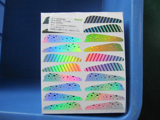 Reflective Hologram Side Minnow Printed Adhesive Labels in Fishing Lure