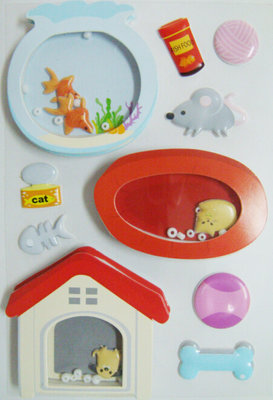 eco-friendly Shaker wall Sticker for kids lovely pet Customized designs