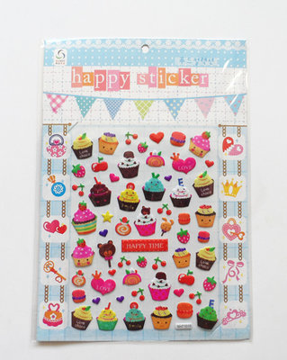 2013 new design Cartoon puffy Sticker for kids