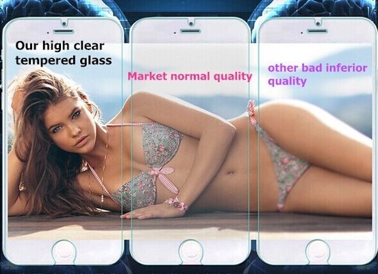 0.33mm Iphone 6 Tempered Glass Screen Protector Anti-oil coating