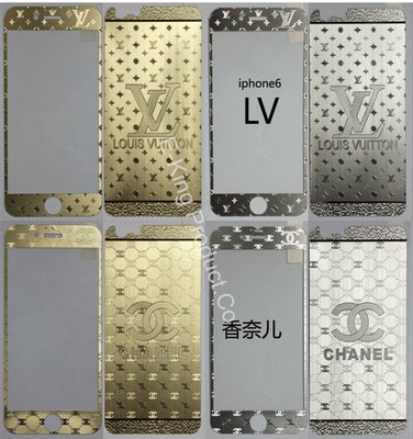 2015 3D Gold/Slive Pattern Explosion-proof Tempered Glass Screen Protector For Iphone 6