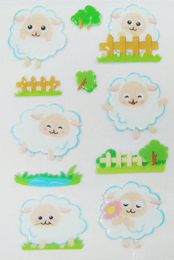 Eco friendly Custom Puffy Stickers 3D Dimensional For Kids