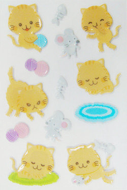 Non Toxic Custom Puffy Stickers With PVC