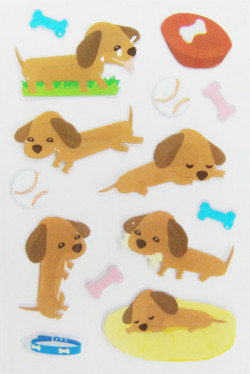 Fashion Kawaii Custom Puffy Stickers Dog 3D Bubble