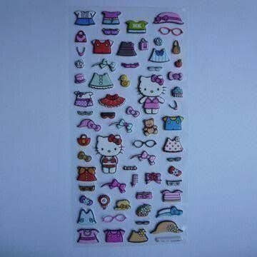 3D Foam Sticker, OEM Orders Welcomed, 7 x 18cm Sized