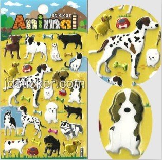 Animal puffy stickers,foam sticker , customized design welcome
