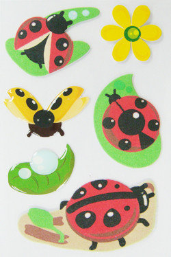 Cartoon Bugs Cute Puffy Stickers For Kids Animal 3D Offset printing