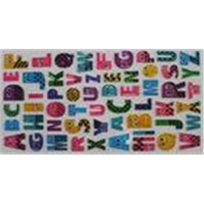 Colorful Alphabet Stickers 3D Clear PVC Alphabets Puffy Stickers For Book