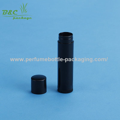 Black Plastic Cosmetic Lipstick Gloss Package Lip Balm Tube 0.17oz