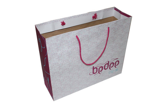 Customized Printing Paper Packaging Bags , 250gsm Paper Packing Bags For Clothes