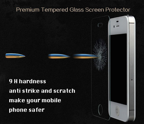 Anti Bule Light for Guard Iphone 4 Clear Full Size Tempered Glass Screen Protector