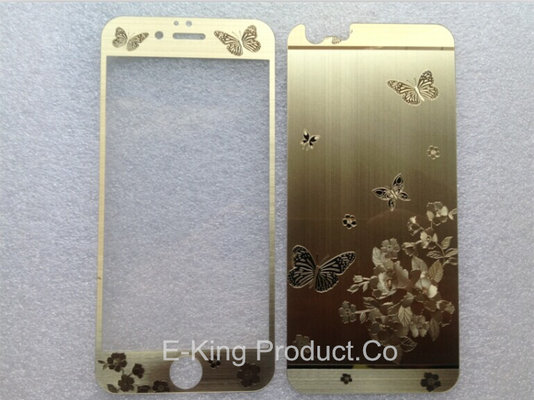 New Luxury 3D Gold Explosion-proof Tempered Glass Screen Protector For Iphone4,5,6 Series