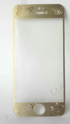 New Luxury 3D Gold Explosion-proof Tempered Glass Screen Protector For Iphone4,5,6 Series