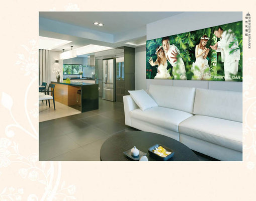 Custom romantic house lenticular / pvc 3d / wall stickers / wall decoration painting