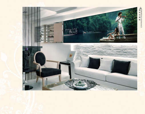 Custom romantic house lenticular / pvc 3d / wall stickers / wall decoration painting