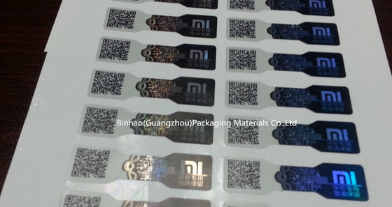 Custom Printed Holographic Logo Anti - Counterfeit Labels Self Adhesive