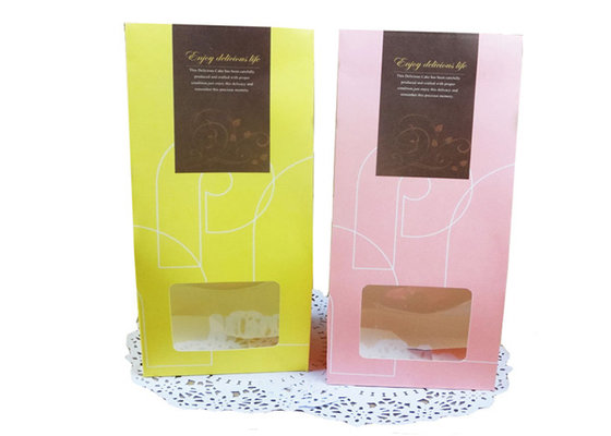 Film Front Cellophane Window Cookies Bags Block Bottom Craft Ideas Bag