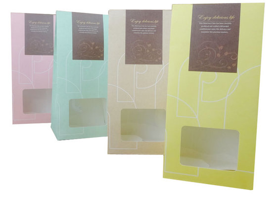 Film Front Cellophane Window Cookies Bags Block Bottom Craft Ideas Bag