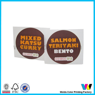 Multicolor Round Custom Sticker Printing , Adhesive Glassine Sticker Printing with Matt Surface
