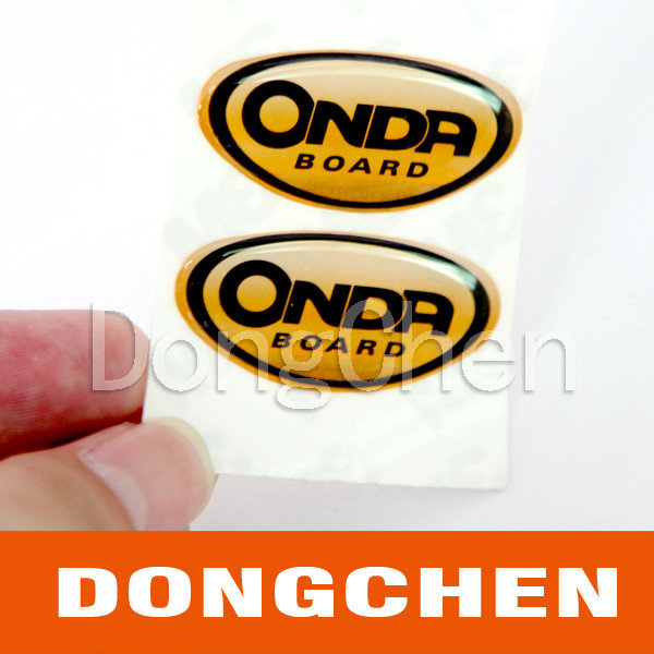 Competitive price high quality custom holographic epoxy logo sticker
