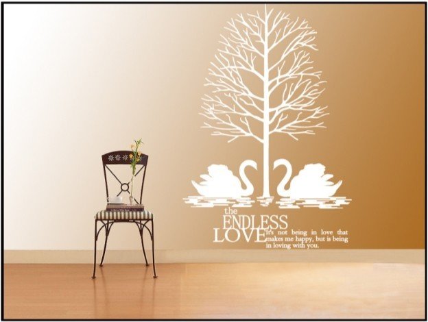PVC Moisture Proof Nature Wall Decals ， Beige Modern Wall Decals 1m x 1.2m