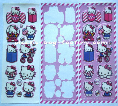 Customised kawaii colorful cartoon 3D EVA puffy stickers for kids / school