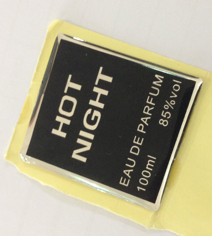 Customized Epoxy Resin Self Adhesive Stickers / Plastic Tags For Cosmetic Bottles