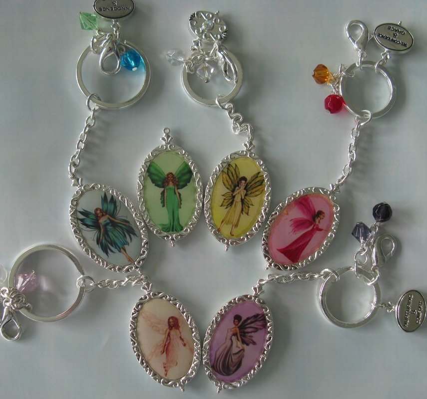 Transparent Epoxy Resin Stickers Angel Type For Decorative Keychain