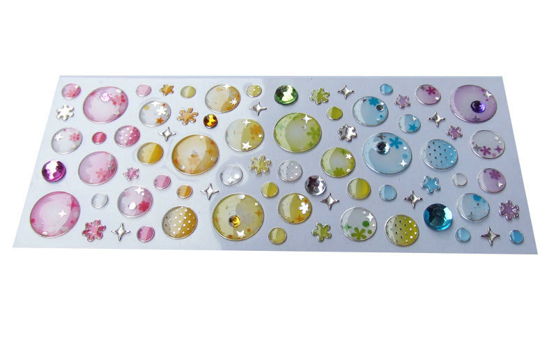 colorful PU clear Epoxy Dome Stickers , weatherproof / waterproof Sticker