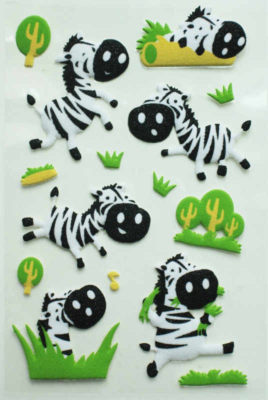 Eco-friendly Colorful Puffy Stickers Japan Style Dimensional For Kids