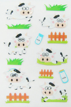 Cute Custom Puffy Stickers 3D Dimensional For Children