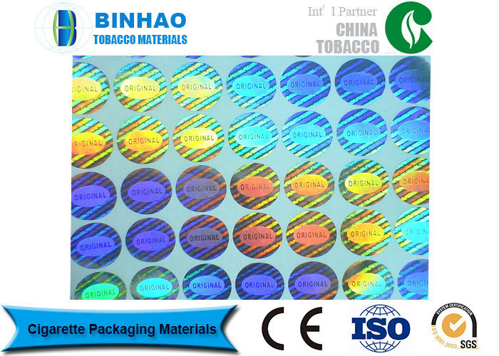 Security 3D Laser Custom Hologram Stickers With Self - Adhesive Paper