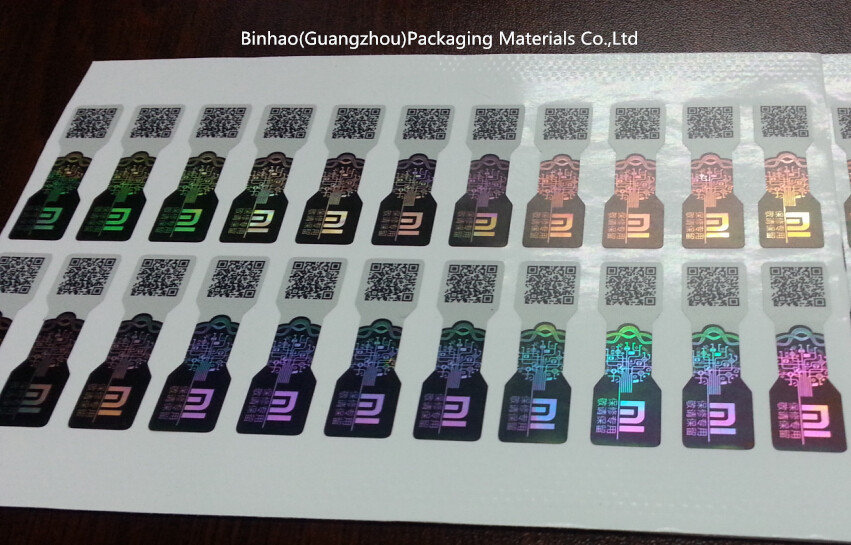 Custom Printed Holographic Logo Anti - Counterfeit Labels Self Adhesive