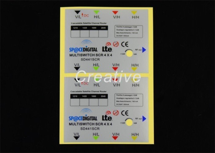PET Silver Custom Vinyl Die Cut Stickers / Matt Silver Polyester Labels