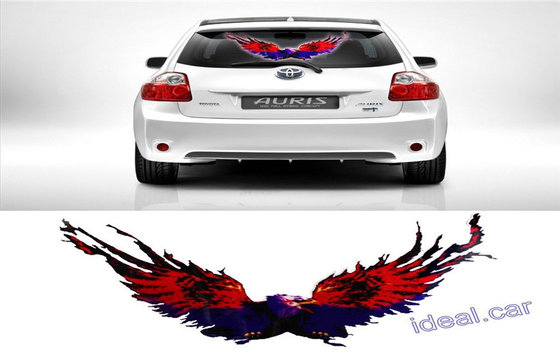 Personalized EL Car Sticker Equalizer 50x25cm , Music Rhythm Eagle LED Flash Light Lamp