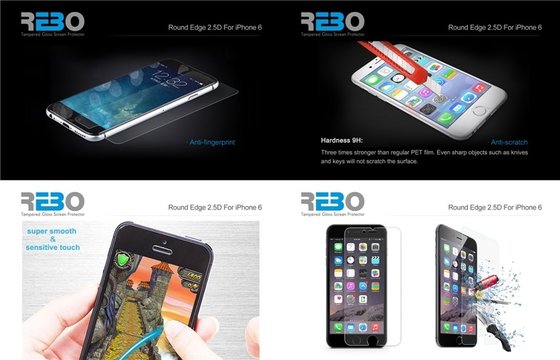 iPhone 6 Plus Tempered Glass For Mobiles , Glass Tempered Screen Protector