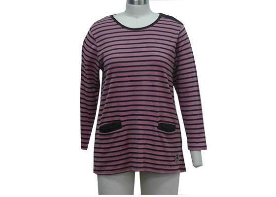 China Yarn Dyeing Cycle New Casual Sweatshirts With Long Sleeve Lady Pullover Sweatshirt supplier