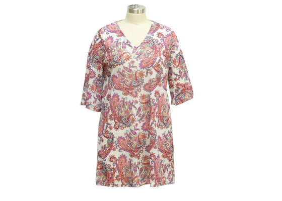 China Nice And Cool Womens Mesh Dress , 3 4 Sleeve Casual Summer Dresses Fashionable supplier