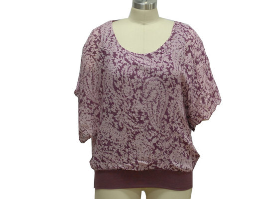 China Fashionable Casual Ladies Wear Women'S Tee Shirts Short Lotus Leaf Clothing supplier